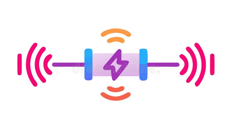Energy Transfer Electric Current Flow Dynamic, Vector Design Generative ...