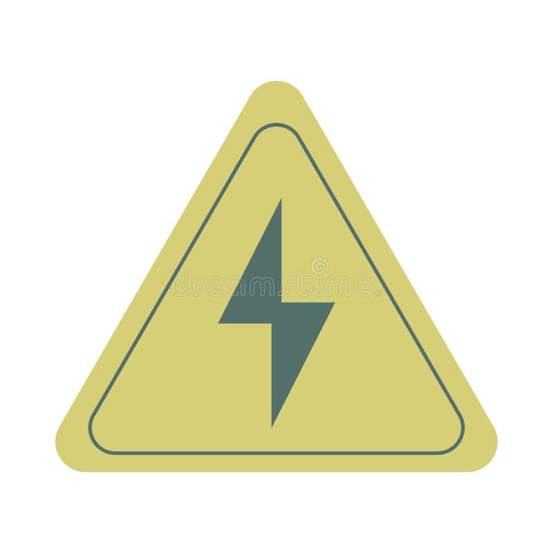 Energy Triangle Label Caution Icon Stock Vector - Illustration of ...