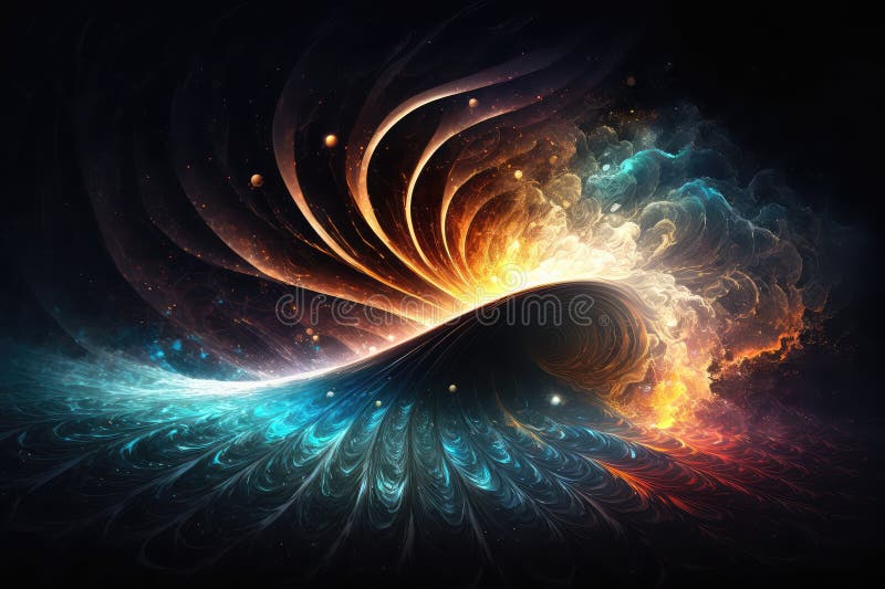 Energy of the Universe in Abstract Form, with Waves and Light Streaks ...