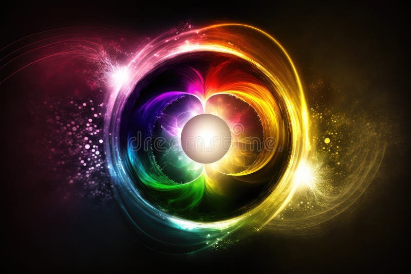 Energy of the Universe, Manifested in a Rainbow of Light Stock Image ...