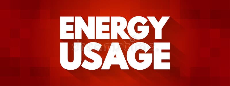 Energy Usage Text Quote, Concept Background Stock Illustration ...