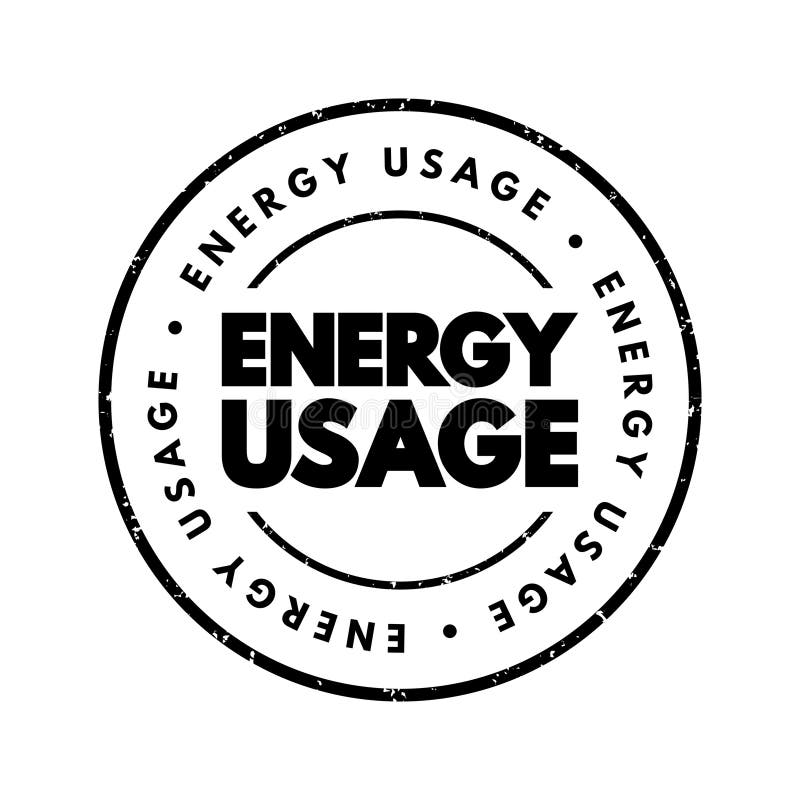 Energy Usage Text Stamp, Concept Background Stock Illustration ...