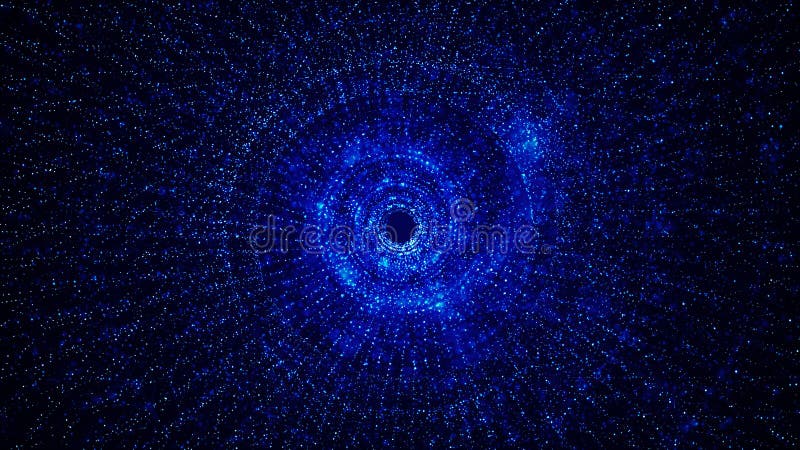 Energy Vortex. Liquid Hypnotic Looping Rotating Vortex. Glowing Funnel ...