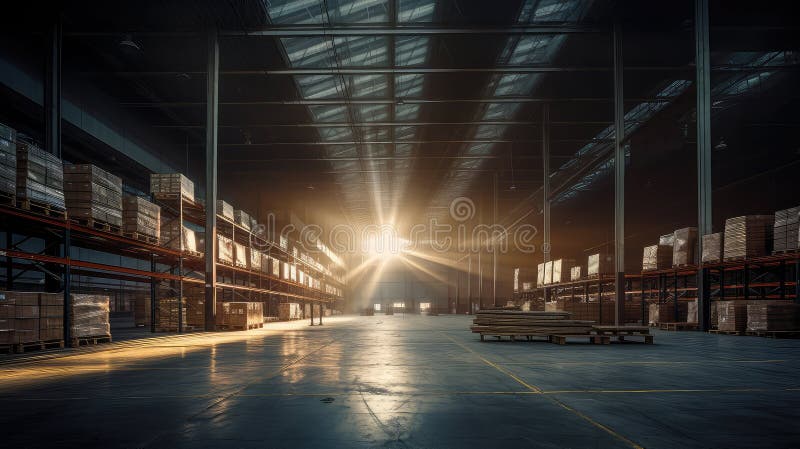 Energy warehouse lights stock illustration. Illustration of ambient - 313791393