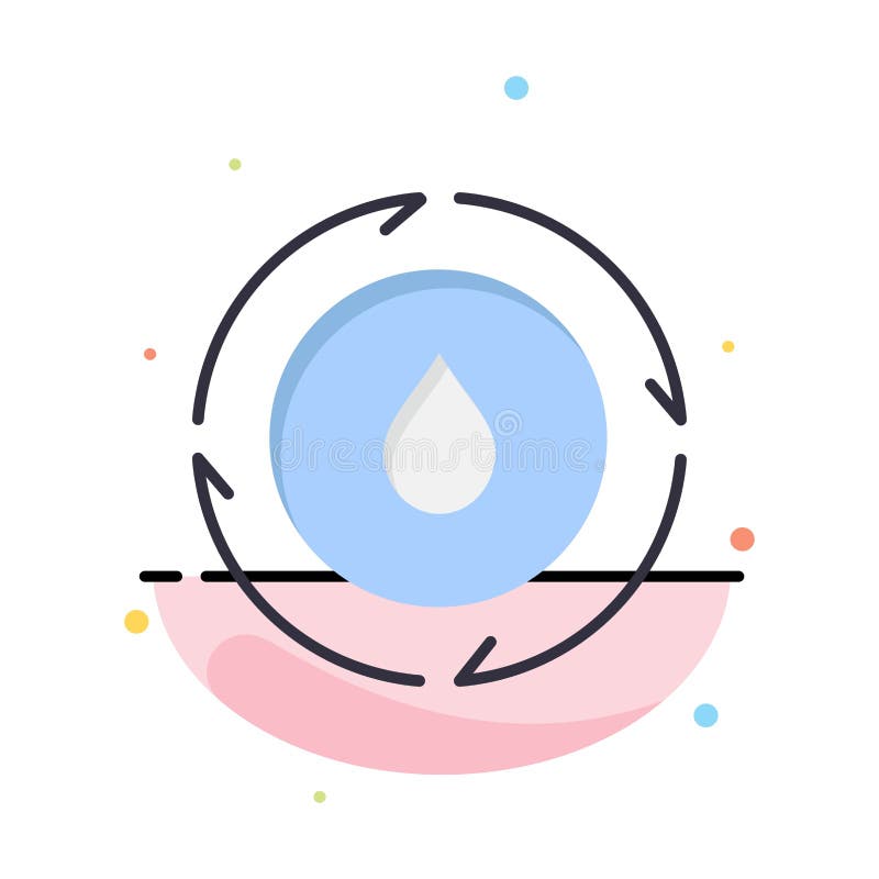 Energy, Water, Power, Nature Abstract Flat Color Icon Template Stock ...