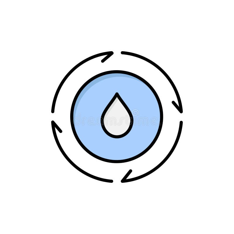 Energy, Water, Power, Nature Flat Color Icon. Vector Icon Banner ...