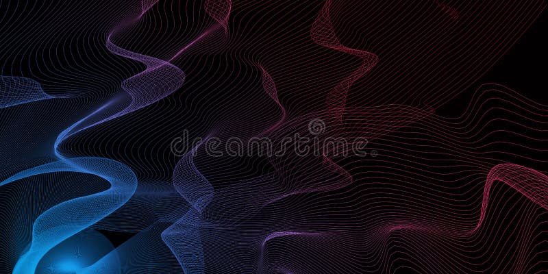 Energy Waves Abstract Background Stock Illustration - Illustration of ...