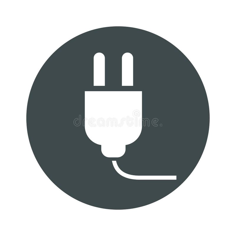 Wire Plug and Light Bulb Flat Icon. Vector Illustration Stock ...