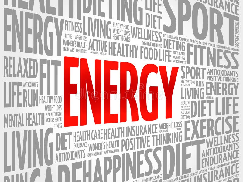 ENERGY Word Cloud Background Stock Illustration - Illustration of food ...