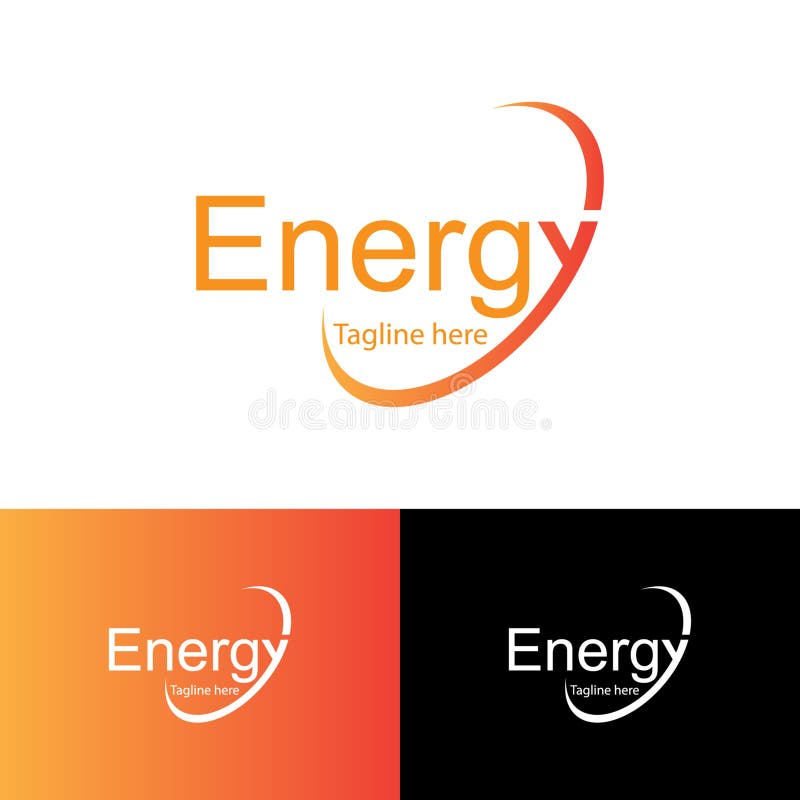 Energy Word Mark Logo Design Template. Stock Vector - Illustration of ...