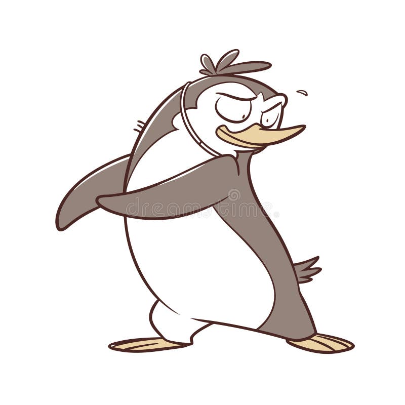 Enervated Penguin Martial Arts Illustration for Fun Stock Illustration ...