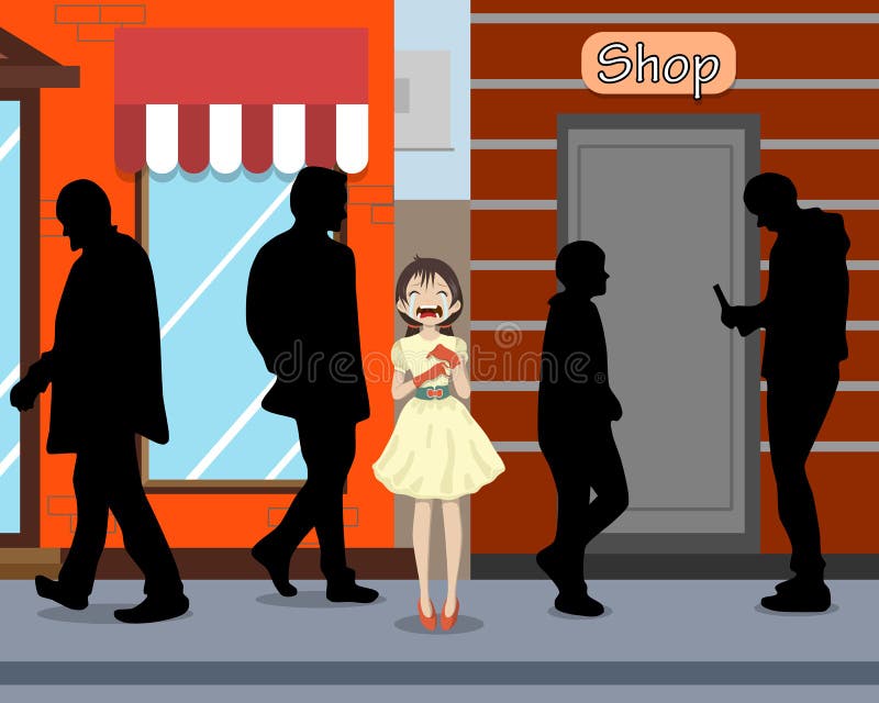 Enfant perdu illustration de vecteur. Illustration of incident - 61369941