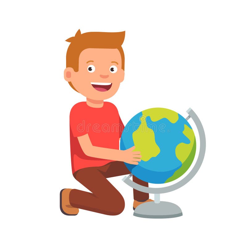 Le Globe Terrestre Dans Un Capuchon Rouge Dan Neuf Illustration De