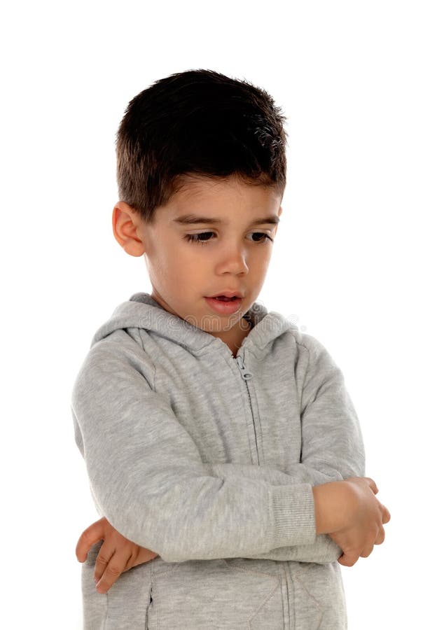 Enfant triste d'isolement image stock. Image du colère - 140191701
