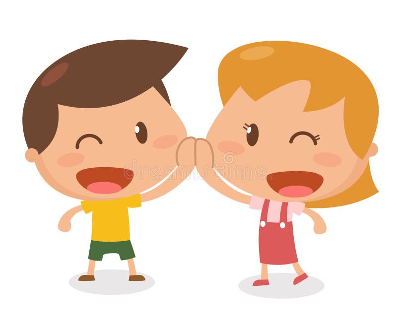 Enfants Dans L'action Salutation Illustration Stock - Illustration du ...