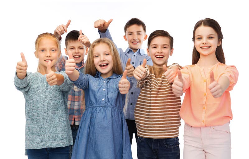 Enfants Heureux Montrant Des Pouces Image stock - Image du advertising ... Enfants Heureux Montrant Des Pouces Image stock - Image du advertising ...
