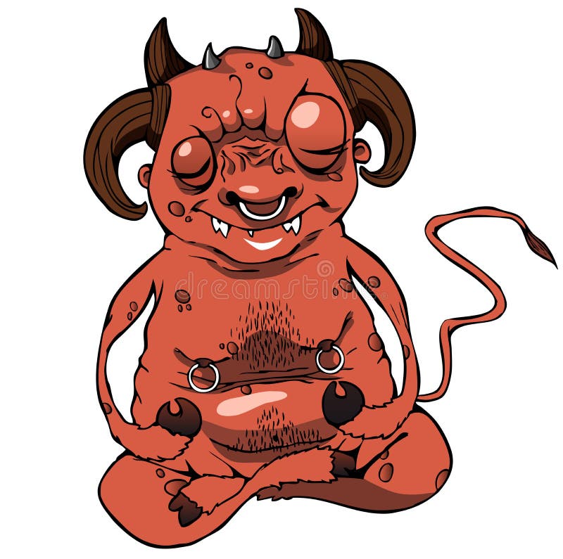 Diable de l'enfer illustration stock. Illustration du musculaire - 68887499