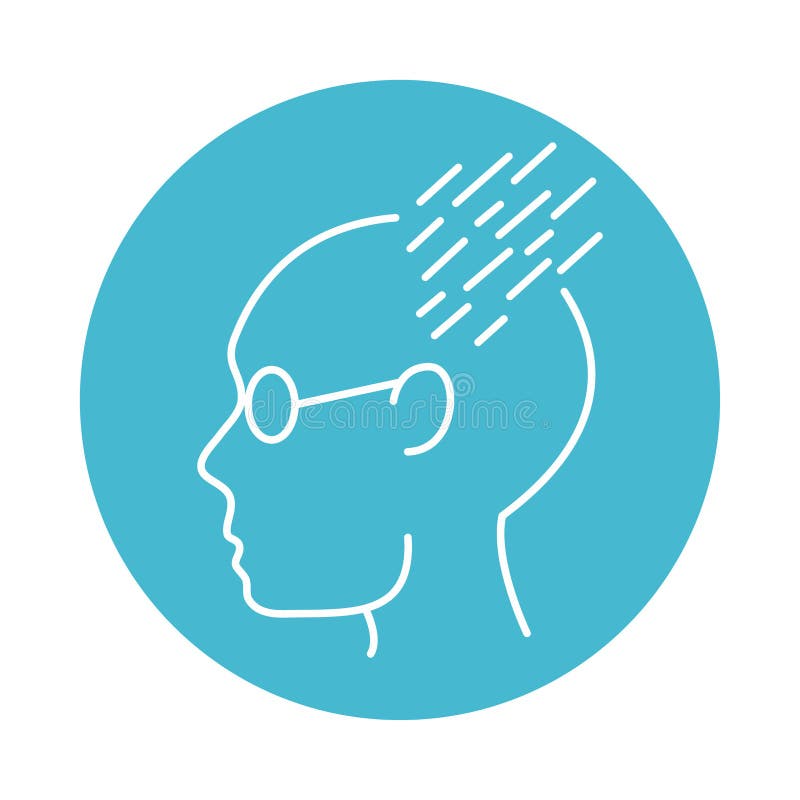 Enfermedad De Alzheimer Perfil Masculino Apatía De Silueta Disminución De La Capacidad Mental