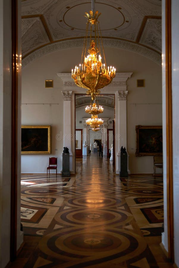 Enfilade stock photo. Image of painting, parquet, fire - 8144072