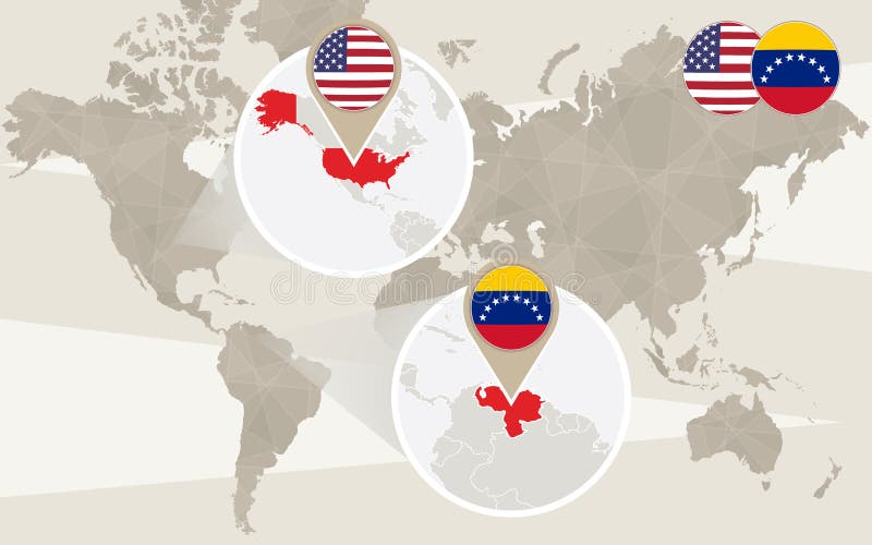 Mapa Del Mundo, Venezuela, Dibujada En Una Hoja Doblada, Planisferio ...