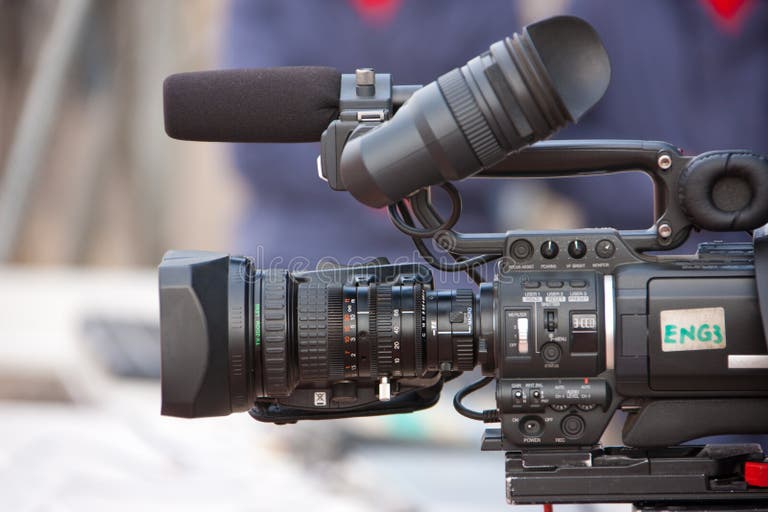 ENG camera stock image. Image of gear, production, broadcast - 12497241