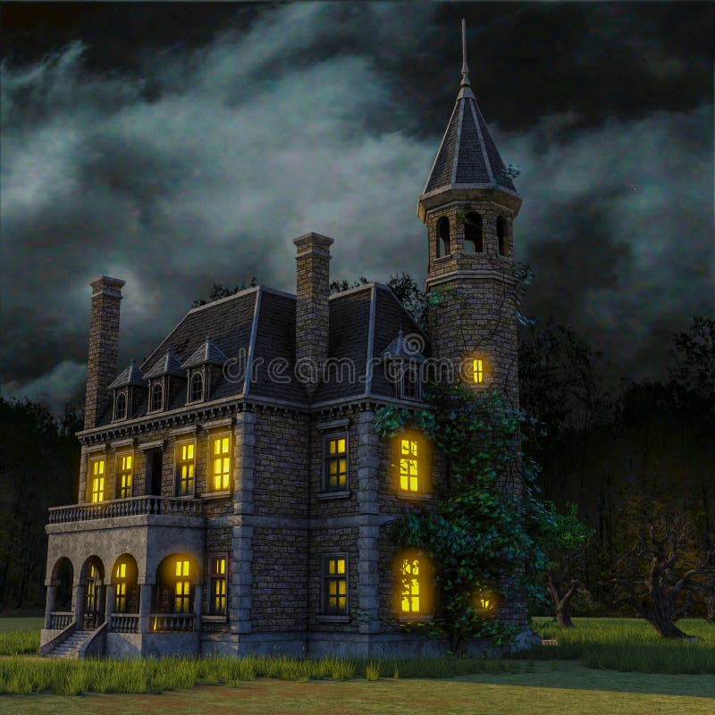 Eng Huis vector illustratie. Illustration of oktober - 34257922