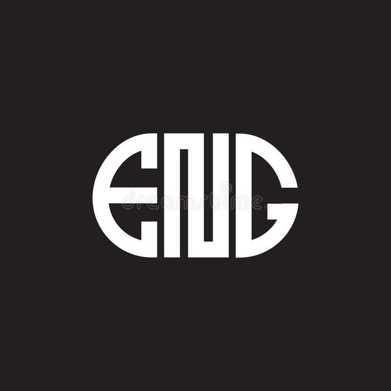 ENG Letter Logo Design on Black Background. ENG Creative Initials ...