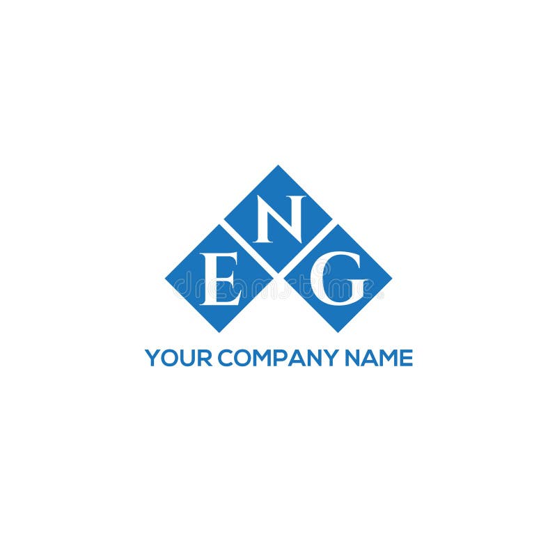 ENG Letter Logo Design on WHITE Background. ENG Creative Initials ...
