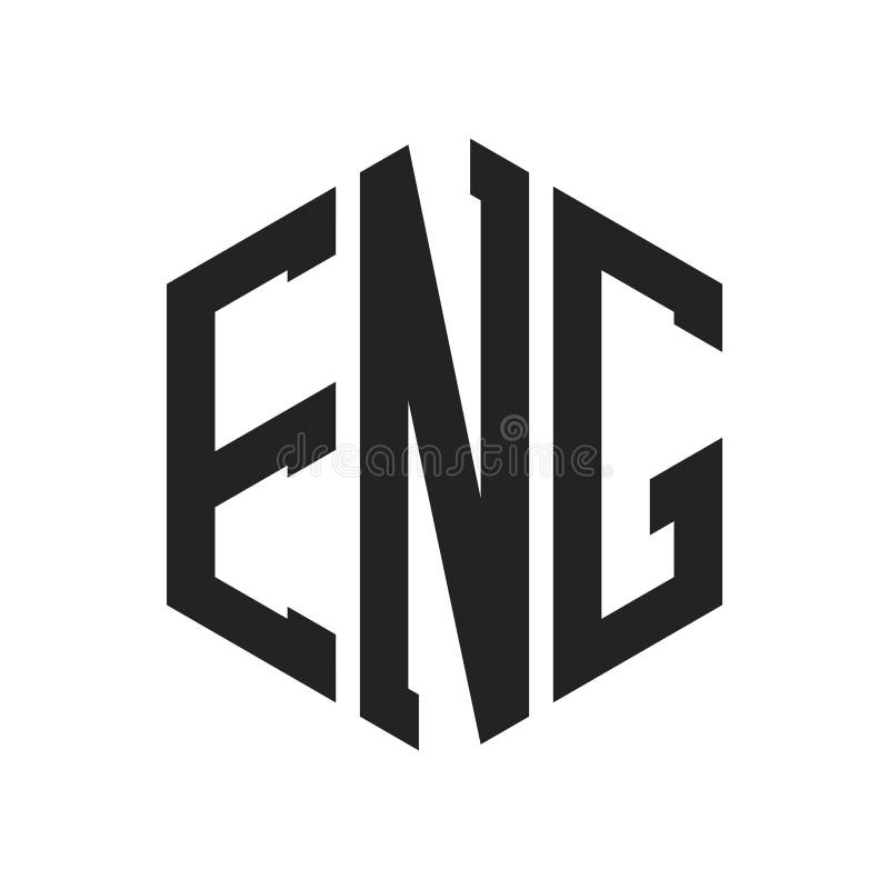 ENG Logo Design. Initial Letter ENG Monogram Logo Using Hexagon Shape ...