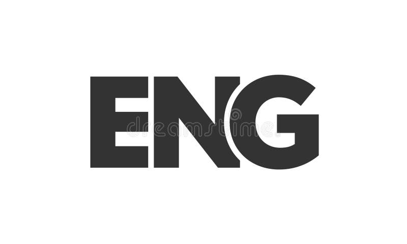 ENG Logo Design Template with Strong and Modern Bold Text. Initial ...