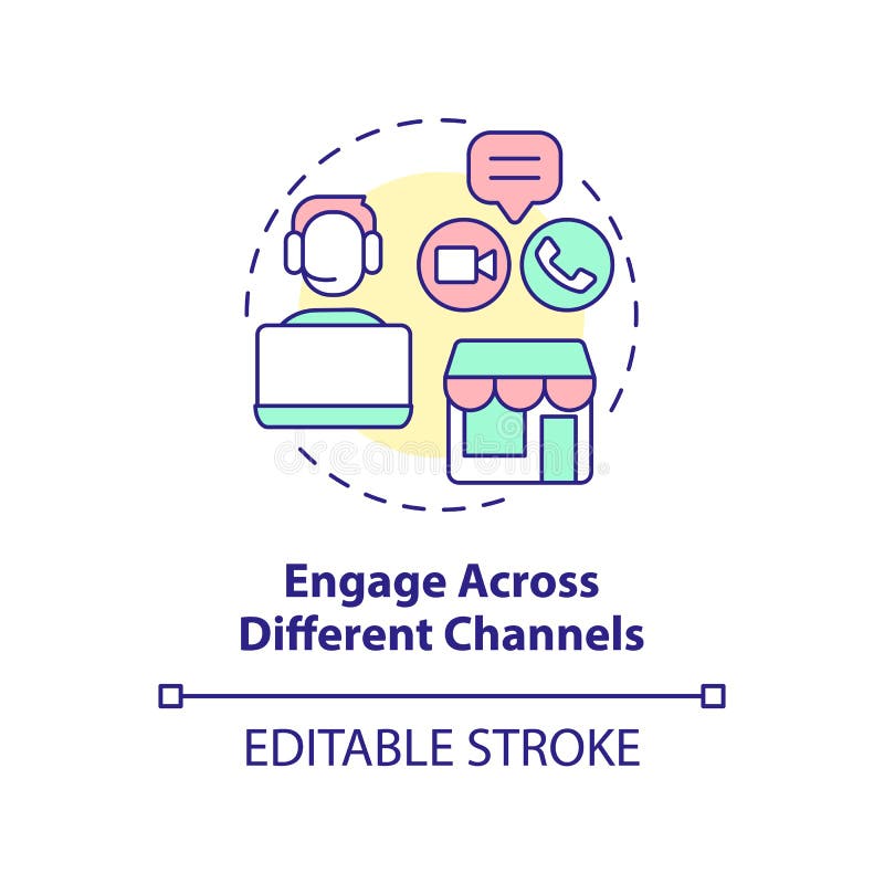 Engage Across Different Channels Concept Icon Stock Vector ... Engage Across Different Channels Concept Icon Stock Vector ...