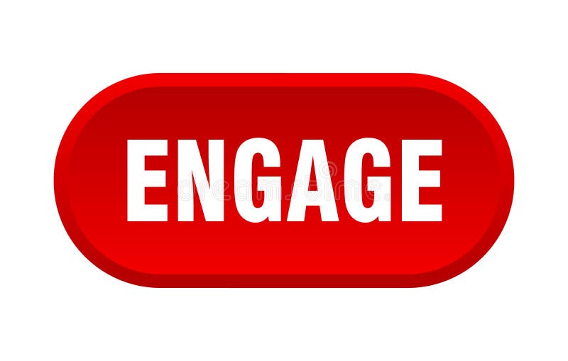 Engage Red Button Activate Interact Communicate Stock Illustration ...