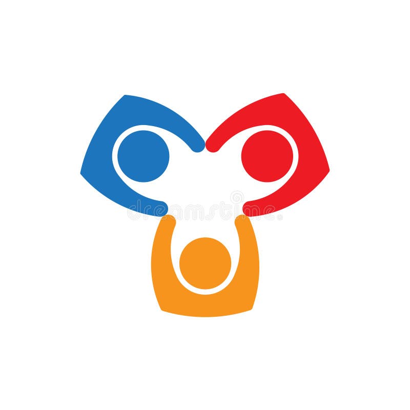 Teamwork People Collaboration. Vector Logo Design Stock Vector ...