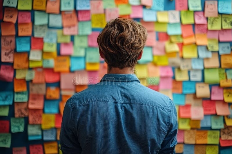 Engage in Creative Mind Mapping Using Vibrant and Colorful Sticky Notes ...