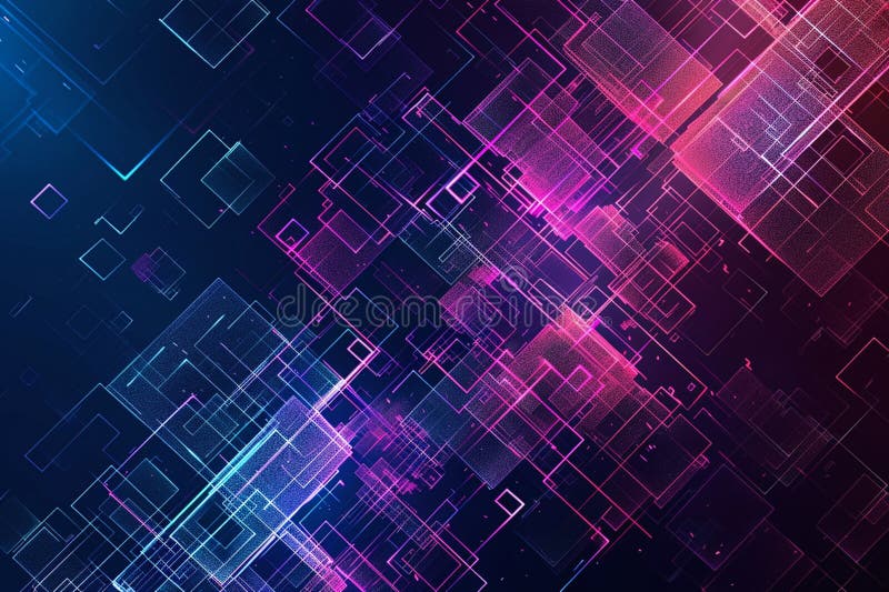 Engage with the Digital Background, Where Square Lines Come Together in ...