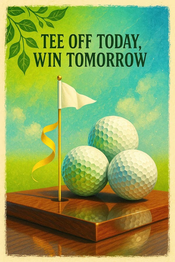 Engage in Golf at the Driving Range with Inspiring Messages Displayed ...