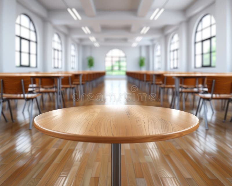 Engage and Inspire Classroom with Student Desks Arranged in a Circle ...