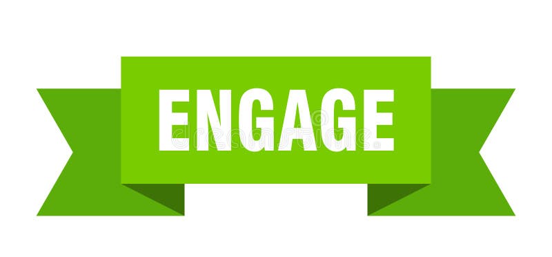 Engage ribbon. stock vector. Illustration of band, green - 191268456