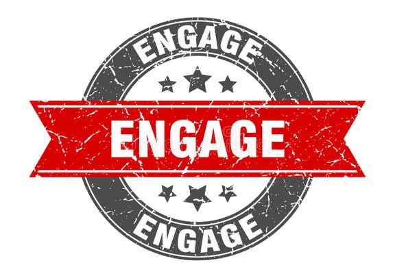 Engage stamp stock vector. Illustration of label, isolated - 196579792