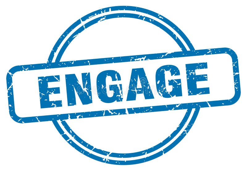 Engage stamp stock vector. Illustration of white, vintage - 136894745
