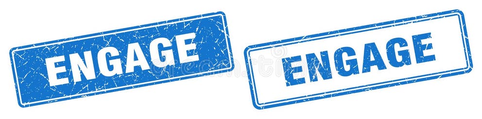 Engage Stamp Set. Engage Square Grunge Sign Stock Vector - Illustration ...