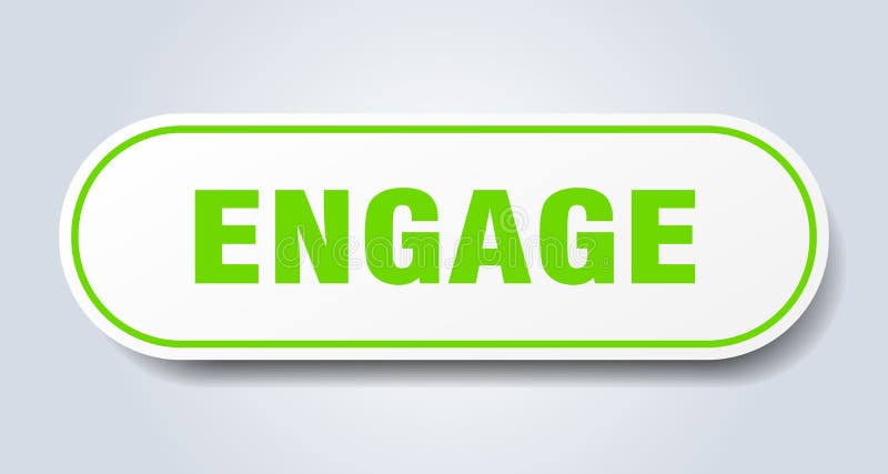 Engage sticker. stock vector. Illustration of button - 197148559