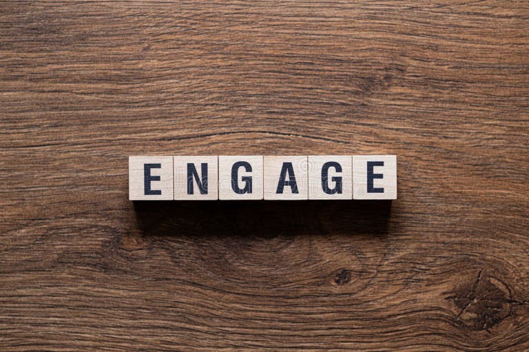 Engage - Word Concept on Building Blocks, Text Stock Image - Image of ...