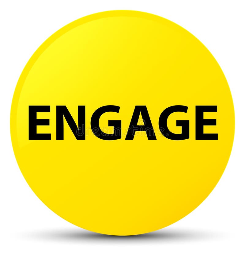 Engage yellow round button stock illustration. Illustration of yellow ...