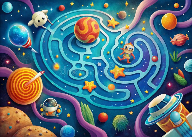 Engage Young Minds with this Interactive Space Maze Activity for Kids Help the Astronaut ...