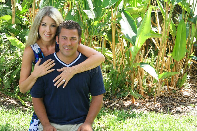 Engaged couple stock image. Image of colorful, happy, casual - 6600687