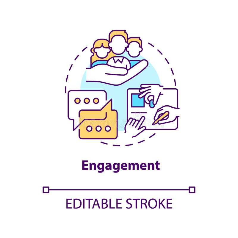 Engagement concept icon stock vector. Illustration of concept - 252646617