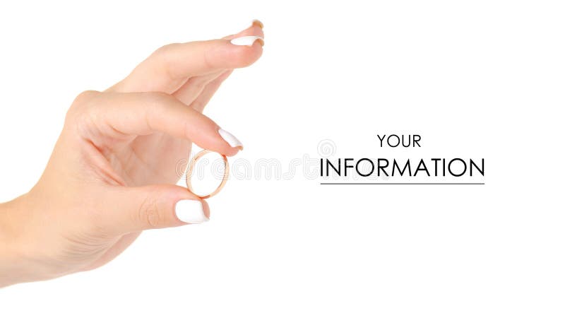 Engagement Gold Wedding Ring in Hand Pattern Stock Image - Image of ...