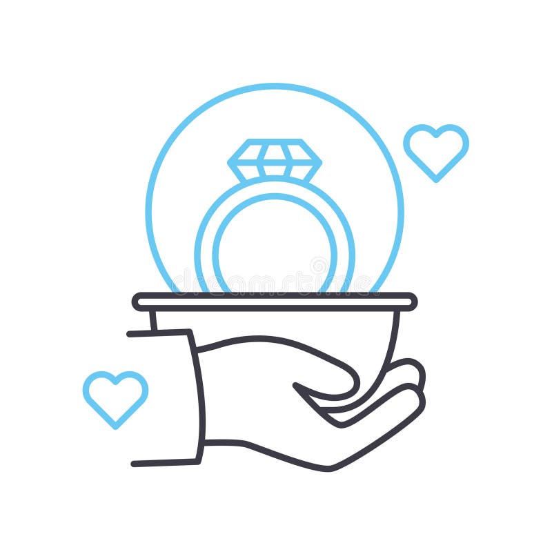 Engagement Line Icon, Outline Symbol, Vector Illustration, Concept Sign ...