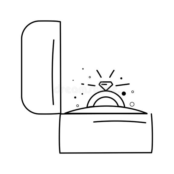 Engagement Ring Box. Vector Stock Vector - Illustration of wedding ...